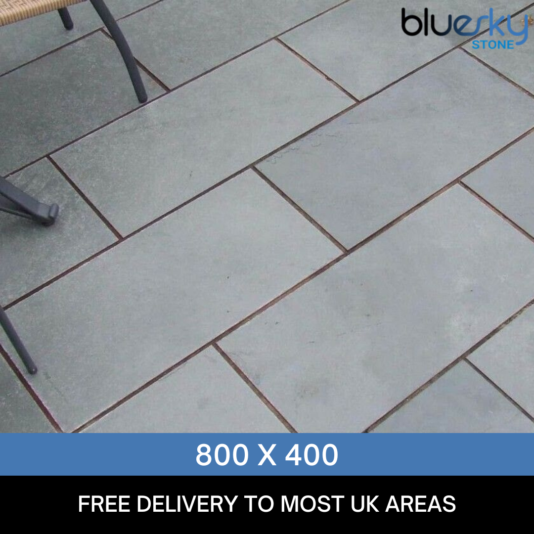 Grey Slate Paving Patio Slabs | 800 x 400 | FULL AND SPLIT CRATE ...