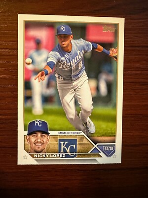 2023 Topps UPDATE #US151 NICKY LOPEZ KANSAS CITY #d/300 ADVANCED STATS ...