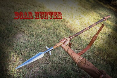 Custom Handforged Boar Hunting Spear , viking spear, Hunting spear with ...