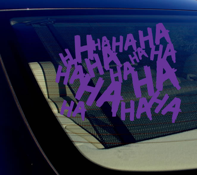 Haha Sticker Decal Joker Serious Evil Body Window Car Purple 8 ...