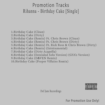 Birthday Cake Rihanna Clean