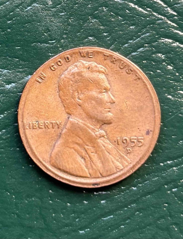 RARE - 1955 D - Error - Wheat Penny “L” In Liberty up rim due to offset ...