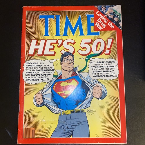 Time Magazine: Superman He's 50! March 14, 1988 Issue John Byrne Art | eBay