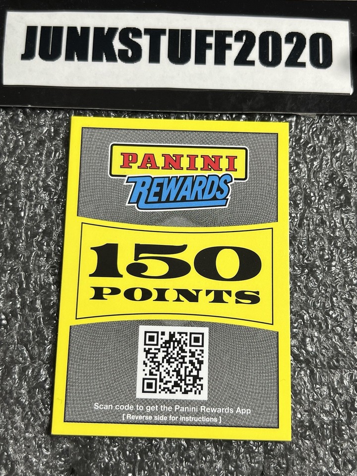 Panini Reward Points 150 Redemption Card Unused Code Message for free ...