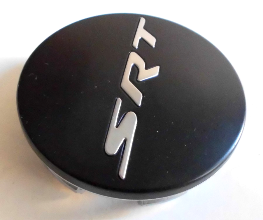 DODGE CHALLENGER CHARGER DURANGO BLACK SRT WHEEL CENTER CAP. 2-3/8" O.D ...