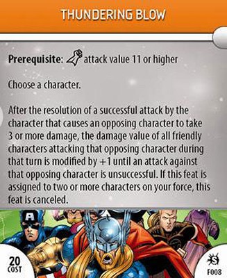 Heroclix Marvel Supernova THUNDERING BLOW THOR #F008 feat card | eBay