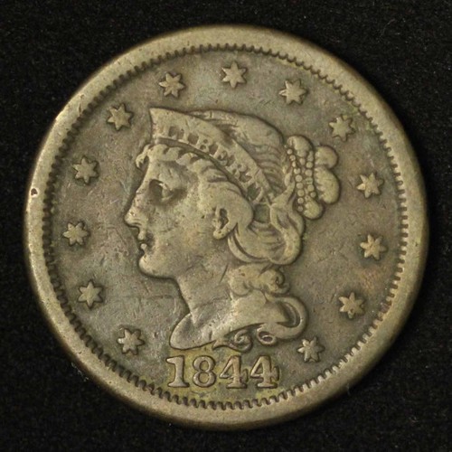 1844 1c Braided Hair Large Cent - Free Shipping USA | eBay