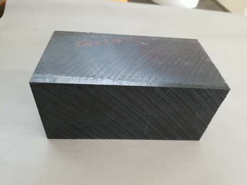 BLACK UHMW RECTANGLE BAR Machinable Plastic Flat Stock 3-3/8x4x7-1/4 ...