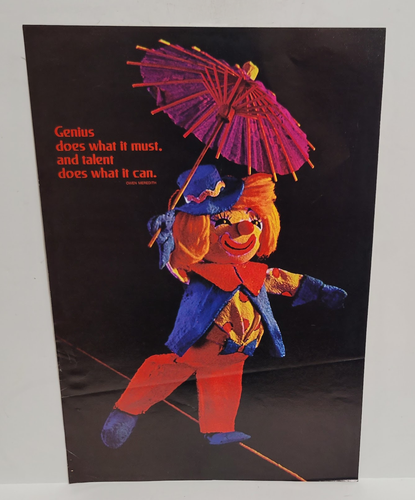 VTG 1973 "GENIUS DOES WHAT IT MUST" ARGUS COMMUNICATIONS POSTER ROBERT WICK | eBay