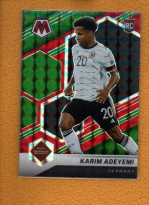 Karim Adeyemi 2021-22 Panini Mosaic FIFA Choice Red & Green Prizm RC ...
