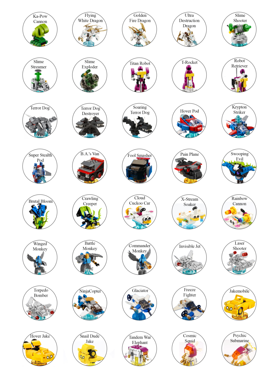 Lego Dimensions NFC Tag pick any character or vehicle *Please read ...