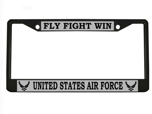 Fly Fight Win United States Air Force Auto License Frame Car Tag Holder ...