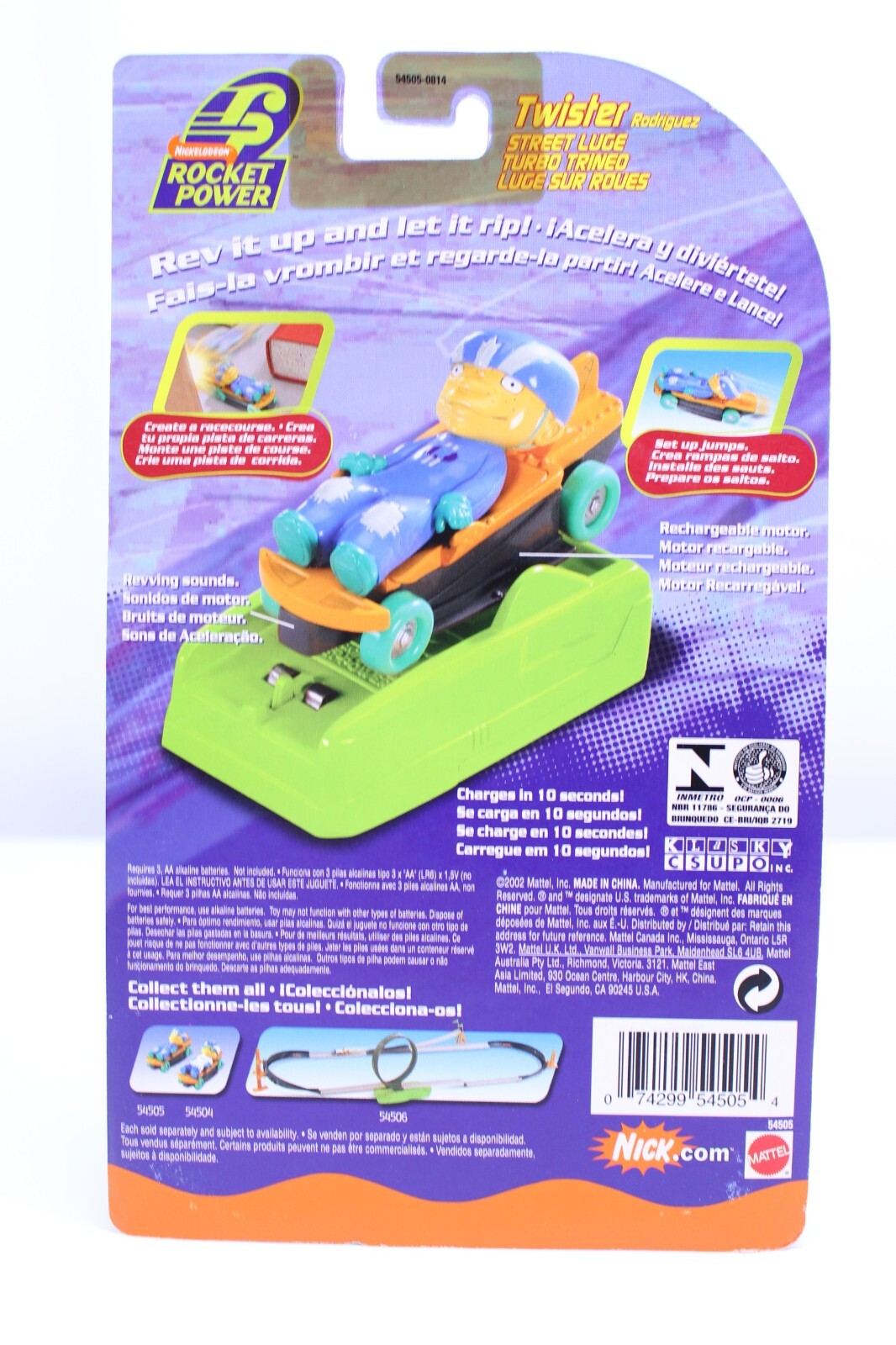 2002 Nickelodeon Rocket Power Rev Up Street Luge Turbo Twister Figure ...