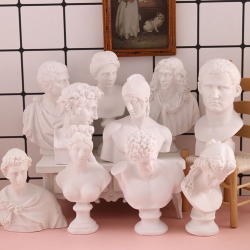 Dollhouse Miniature 1:12 Scale White Figure Statue Plaster Desktop ...