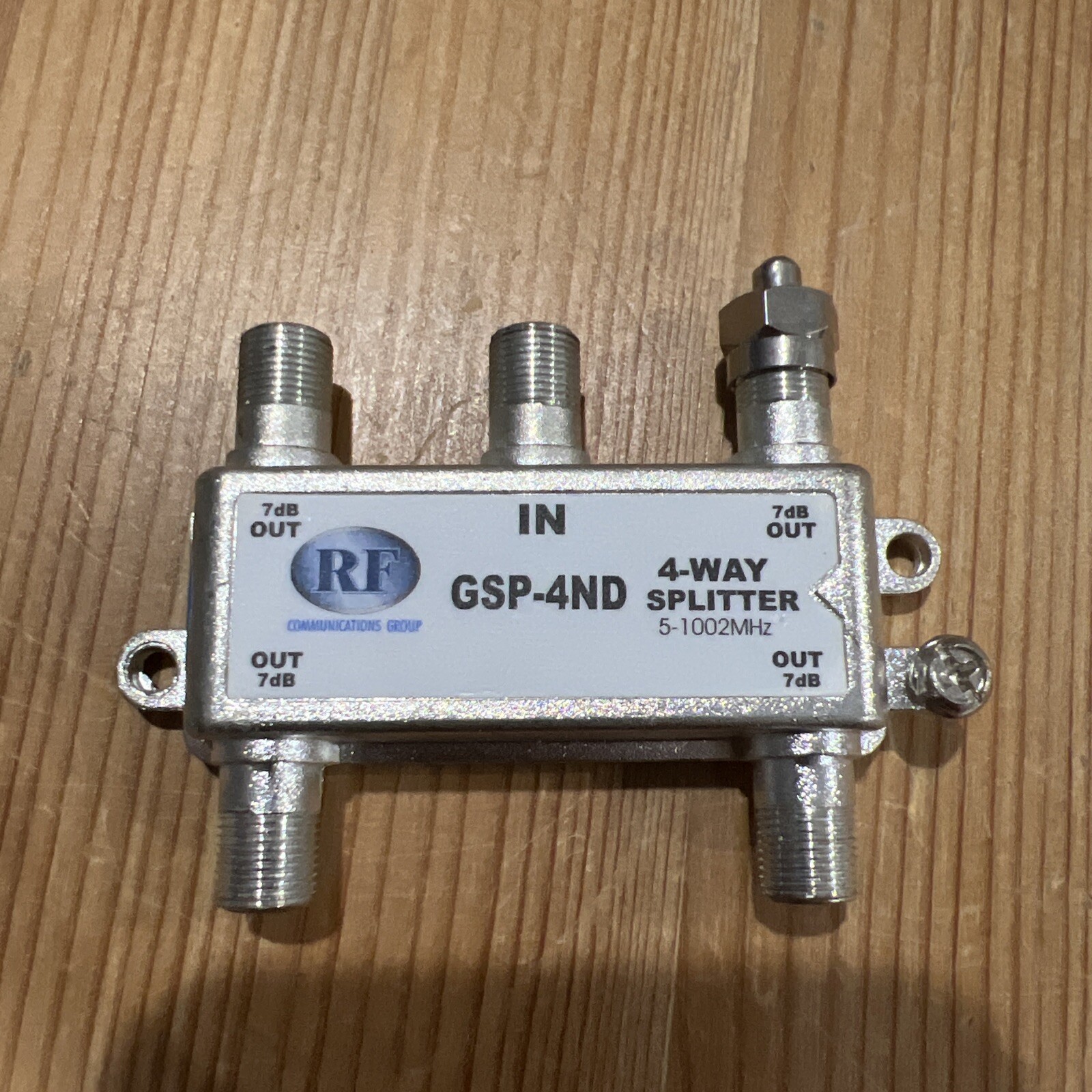 4 WAY RF GSP-4ND 5-1002MHz 7dB Out Digital Coax Splitter Compatible ...