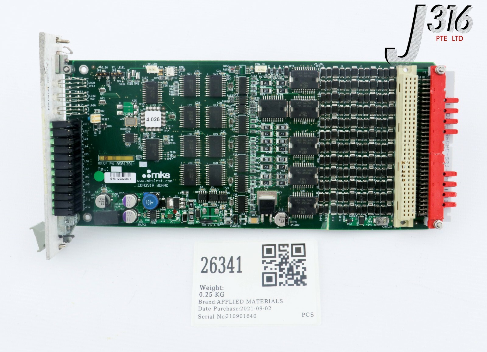 26341 APPLIED MATERIALS PCB, CDN391R BOARD, MKS AS01391-21-1 (PARTS ...