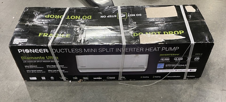 Pioneer Diamante Ultra Ductless Mini-Split Inverter 18,000 BTU 22 SEER2 ...