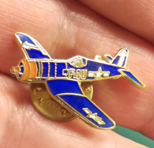 Military Aircraft Pin Vought F4U Corsair Pinback called a Bent Wing ...