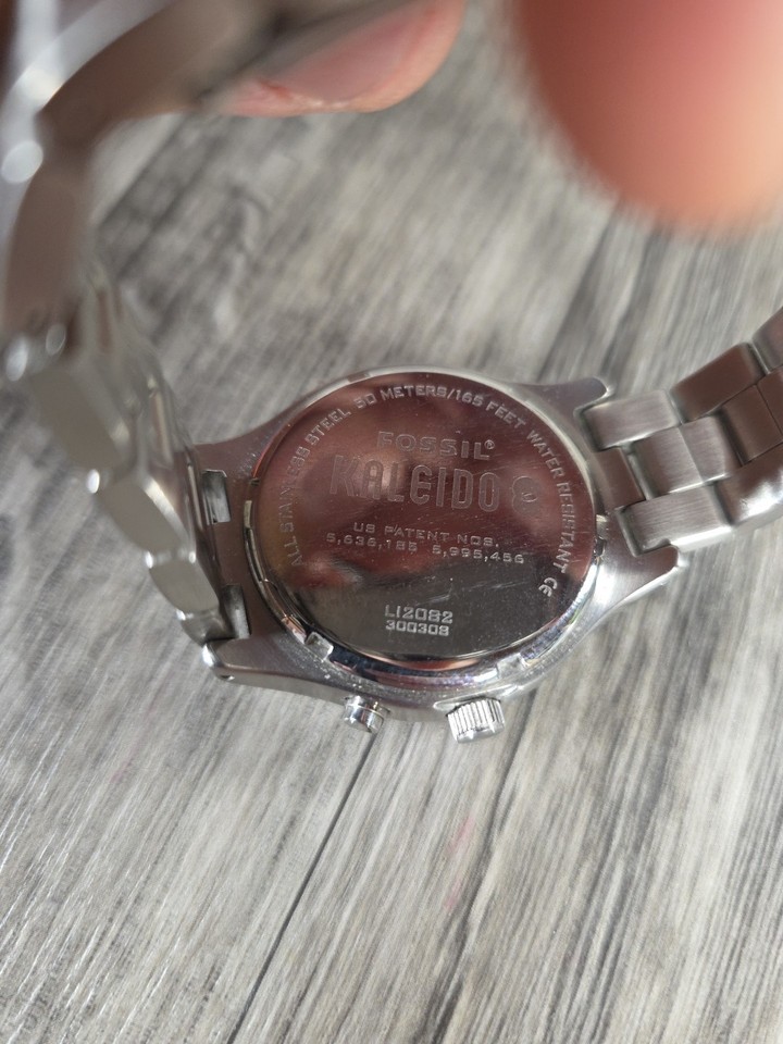 FOSSIL KALEIDO MEN'S Wrist Watch RED DIAL Water Resistant 50M S.S. | eBay