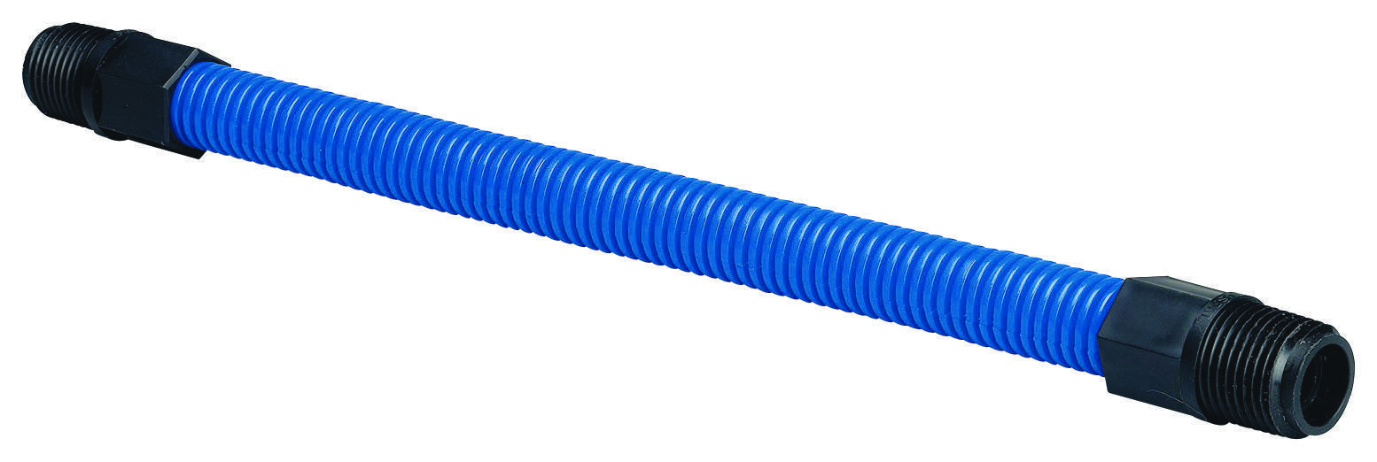 Multi-Flex Riser, 1/2 in Connection, 12 in L, MNPT, Polyethylene, Blue ...