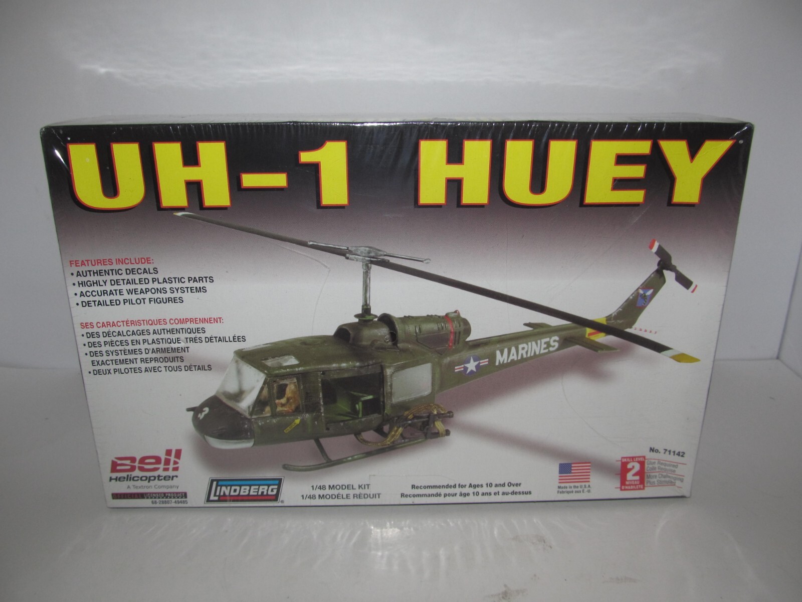Lindberg UH-1 Huey Helicopter 1:48 Scale Model Kit Brand New Sealed ...