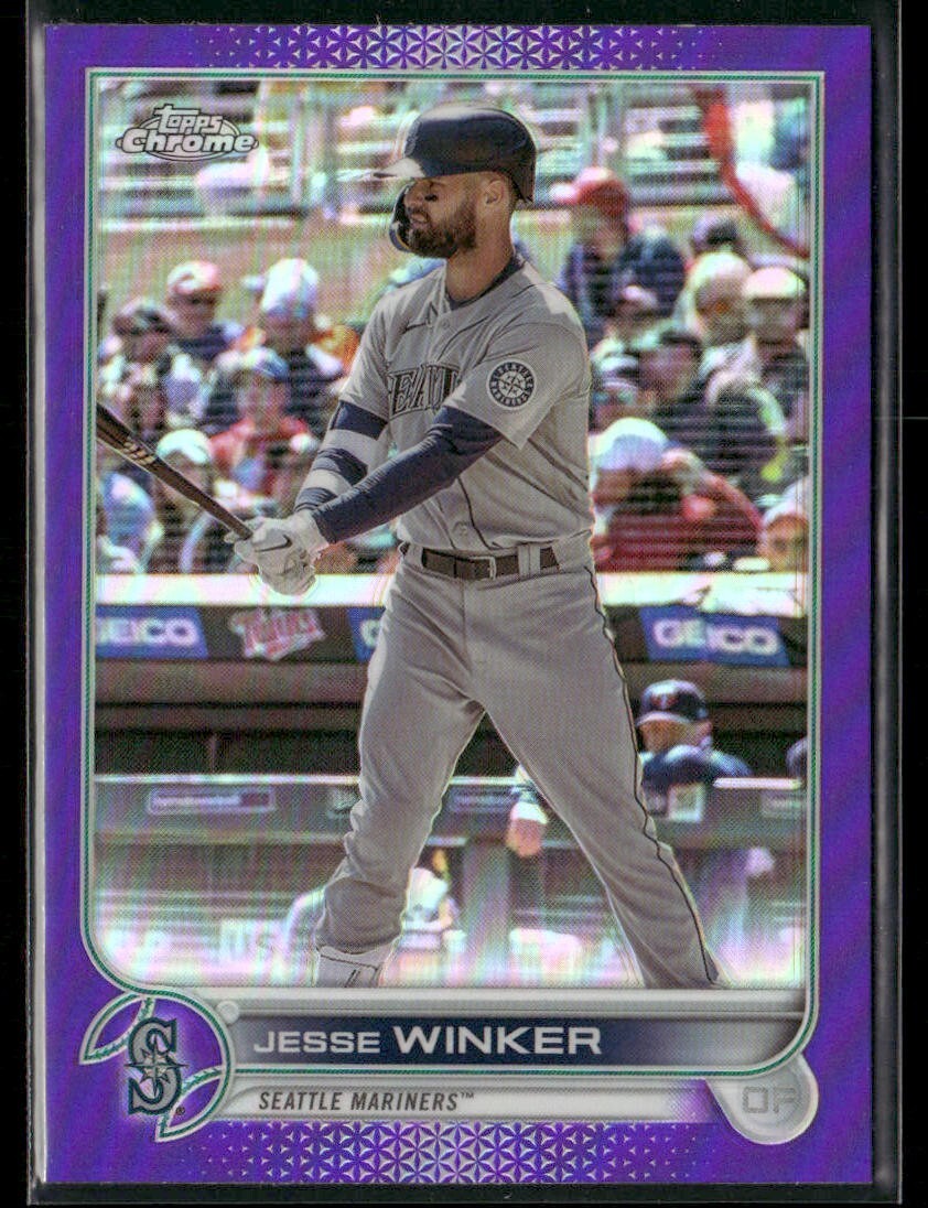 2022 Topps Chrome Update Purple Refractor Jesse Winker #USC17 Mariners ...