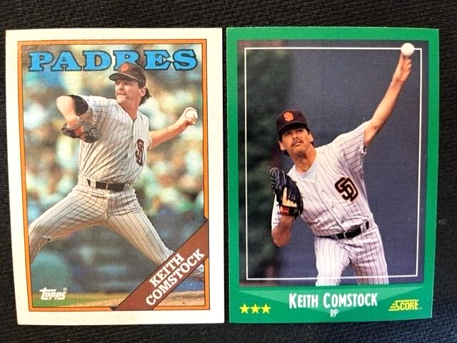 MLB - Keith Comstock 1988 Topps & 1988 Score Baseball - Padres | eBay
