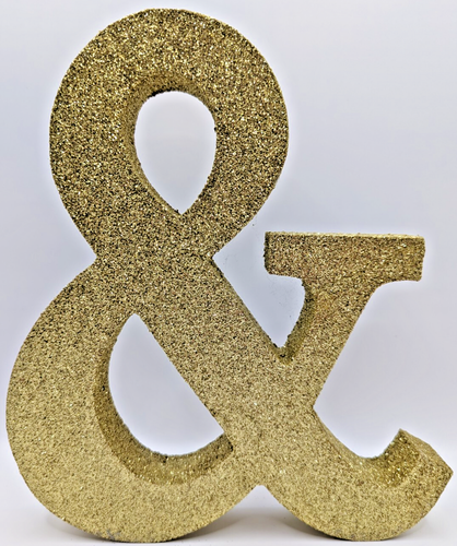 New Ampersand & Letter Glitter Decoration Sign 8 Inches High | eBay