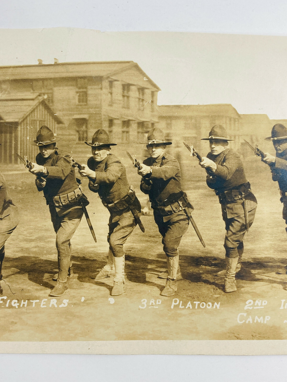 WW1 Panoramic Photo Camp Sherman Ohio OH Doughboys 3rd Platoon 2nd ...