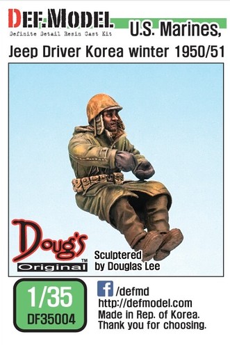 DEF Model 1/35 US Marines Jeep Driver Korea Winter Resin Figure Model ...