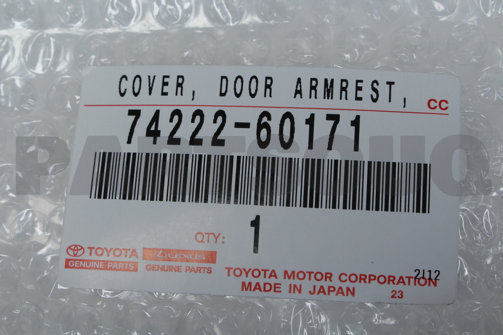 7422260171 Genuine Toyota COVER DOOR ARMREST 74222-60171 | eBay