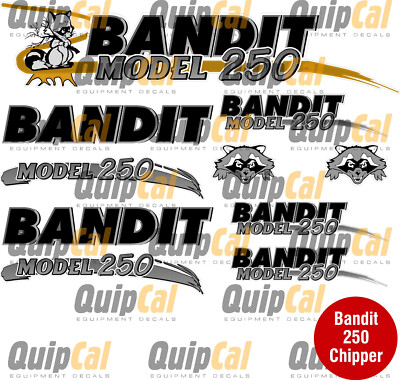 Bandit 250 or 250XP Chipper Decal Set. Bandit and Brush Bandit Decals ...