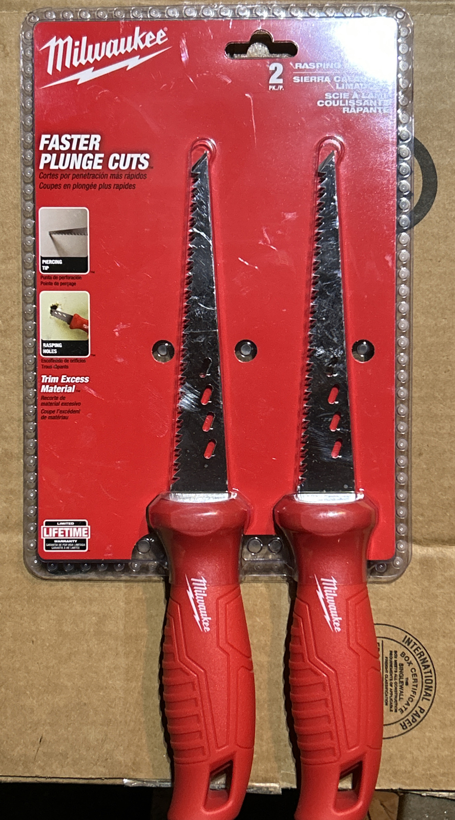 Milwaukee 48-22-0104F Rasping Jab Saw 6 in. Drywall Blade (2 Pack)- NEW ...