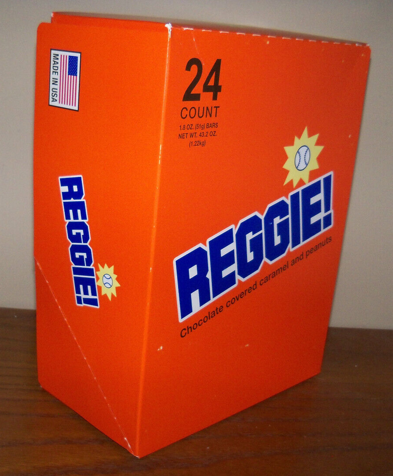 ⚾ EMPTY REGGIE JACKSON CANDY BAR BOX Yankee Stadium Mantle Mattingly A ...