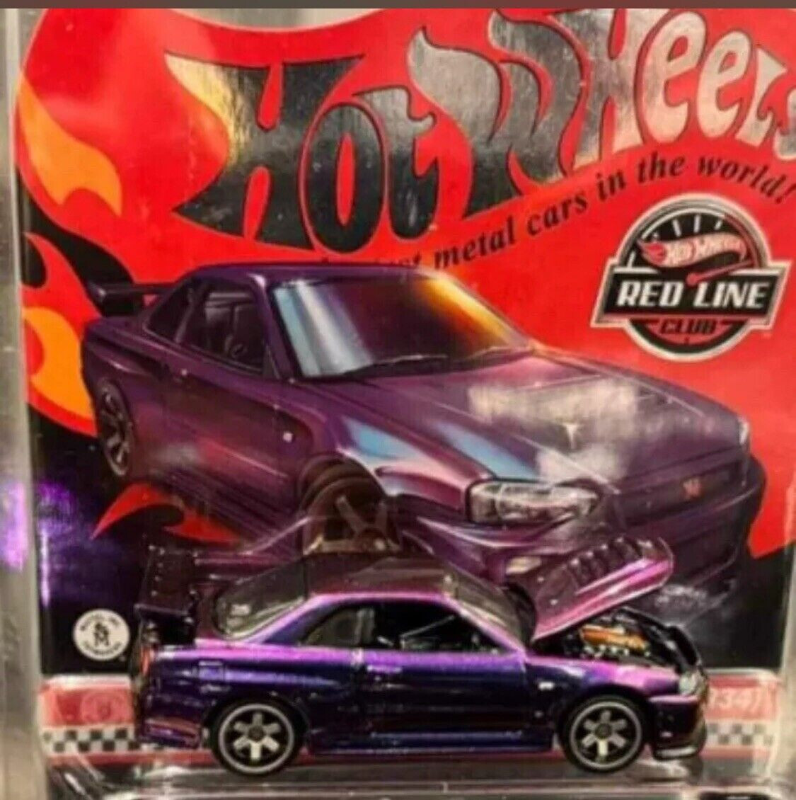 RLC Hot Wheels Nissan Skyline GT-R R34 Open Hood Chameleon Purple 2024 ...