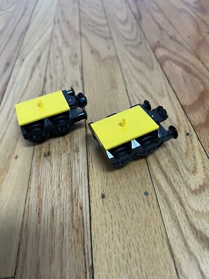 2 Lego Train Wheels Complete Assembly Extended Wheels w/ Plastic Pins ...