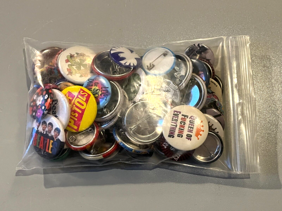 The Beatles, LSD, MC5, Sex Pistols pinback buttons lot Vintage 54 ...