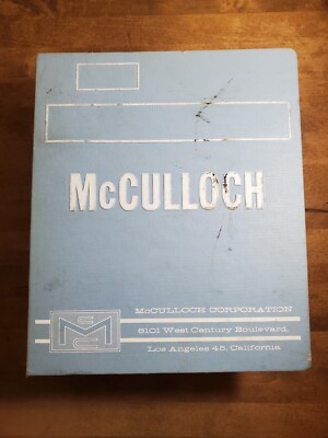 RARE 1960s McCulloch Scott Edgin & Wizard Outboard Motor Shop Service ...