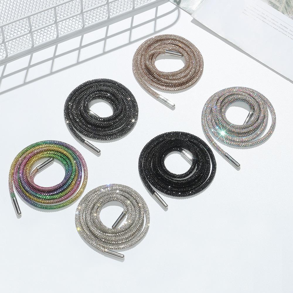 Sneakers Laces Diamond Shoe Laces Rhinestone ShoeLaces Bright Strings ...