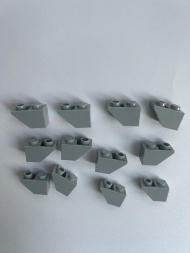 12x New LEGO 3665 Slope Inverted 45 2x1 Light Bluish Gray | 4211437 | eBay