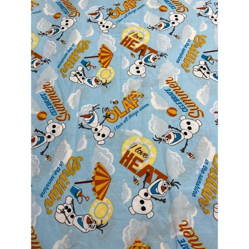 Frozen Olaf Sunshine Character movie Fabric Cotton Quilting Sewing New ...