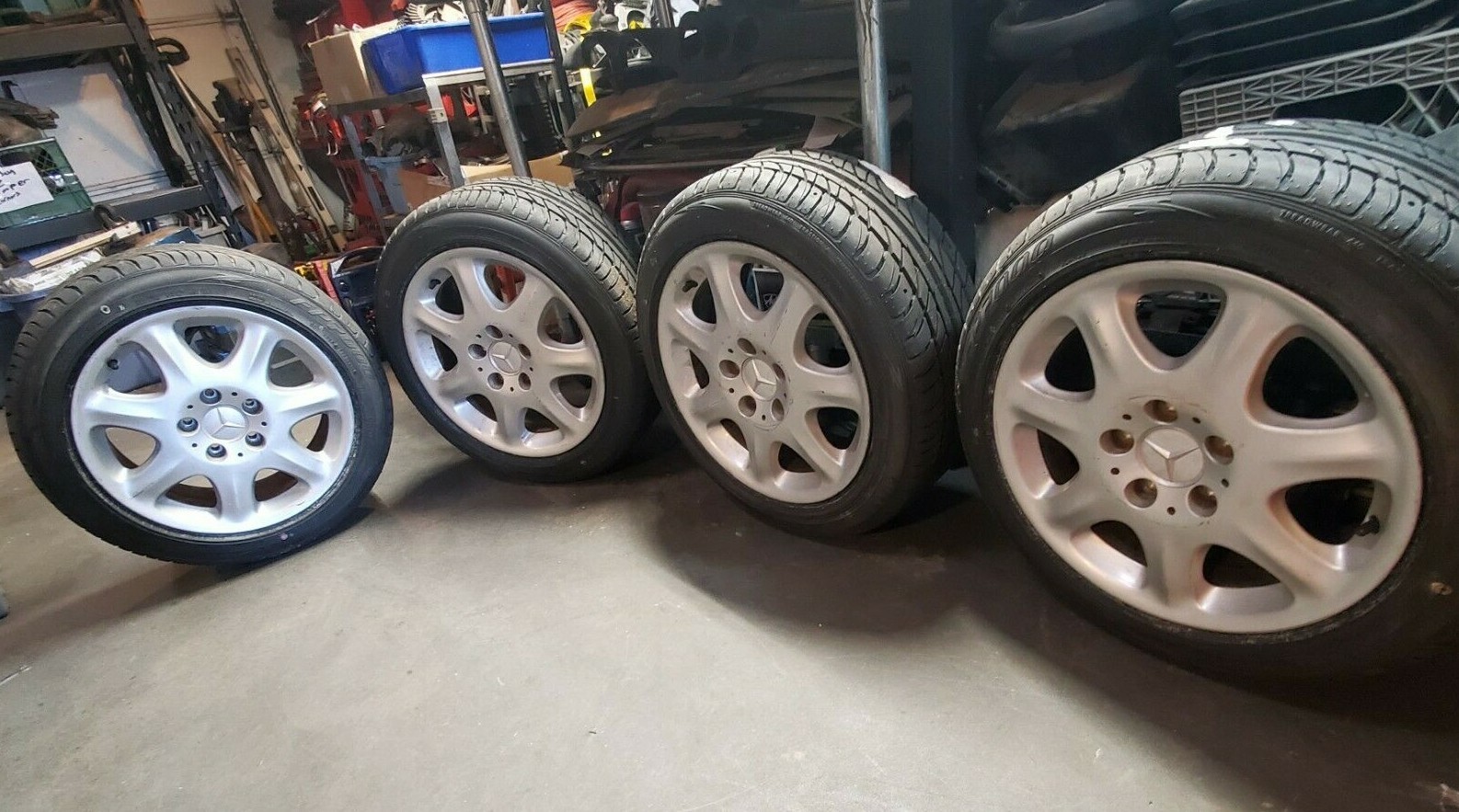 2000-02 Mercedes Benz W220 S500 600 430 Ronal 7 1/2J x16H2 Rims/Tires ...