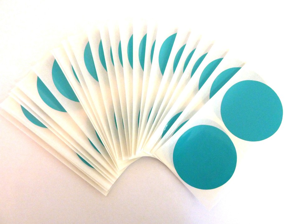 50mm (2 inch) Round Stickers Coloured Circles Circular Sticky Labels 42 ...