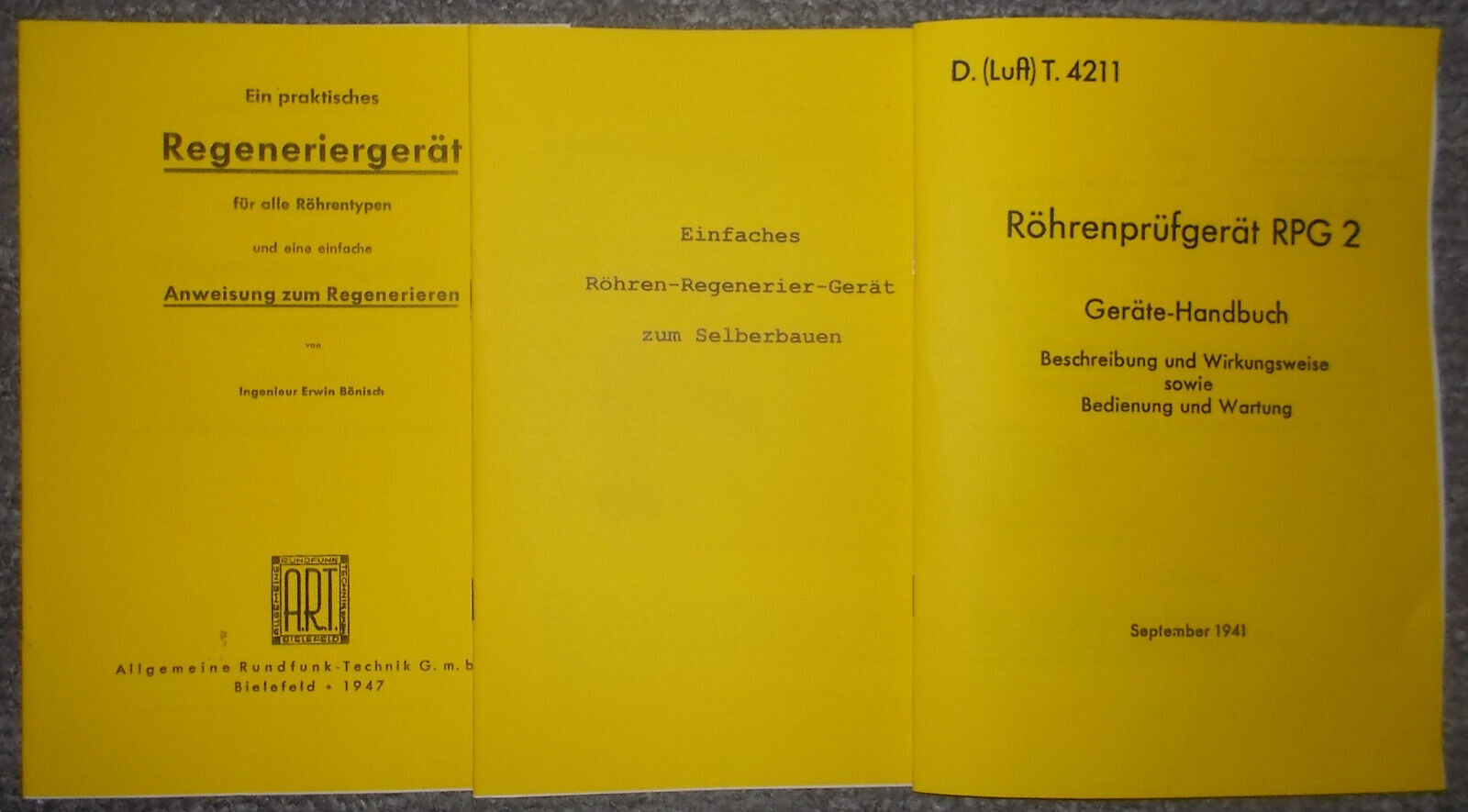 Beschr. Regeneriergerät für Röhrensysteme & Einfaches zum Selbstbauen ...