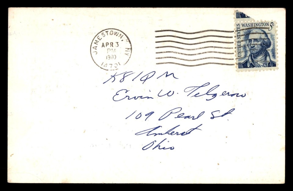 Mayfairstamps US 1970 Jamestown to Amherst OH W2UCZ M Postcard aaw ...