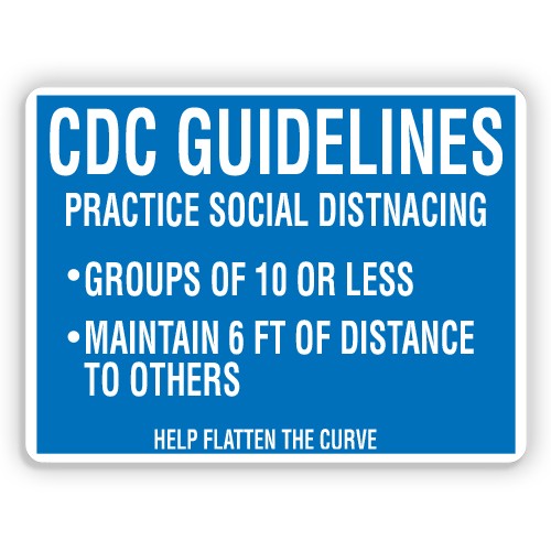 CDC GUIDELINES PRACTICE SOCIAL DISTANCING | eBay