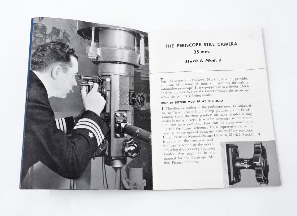 U.S. Navy USN WW2 Kodak Sub - Periscope Still Camera 35mm Mark I Full ...