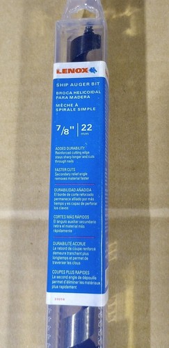 LENOX Tools 7/8" x 18" SHIP AUGER BIT 31014 | eBay