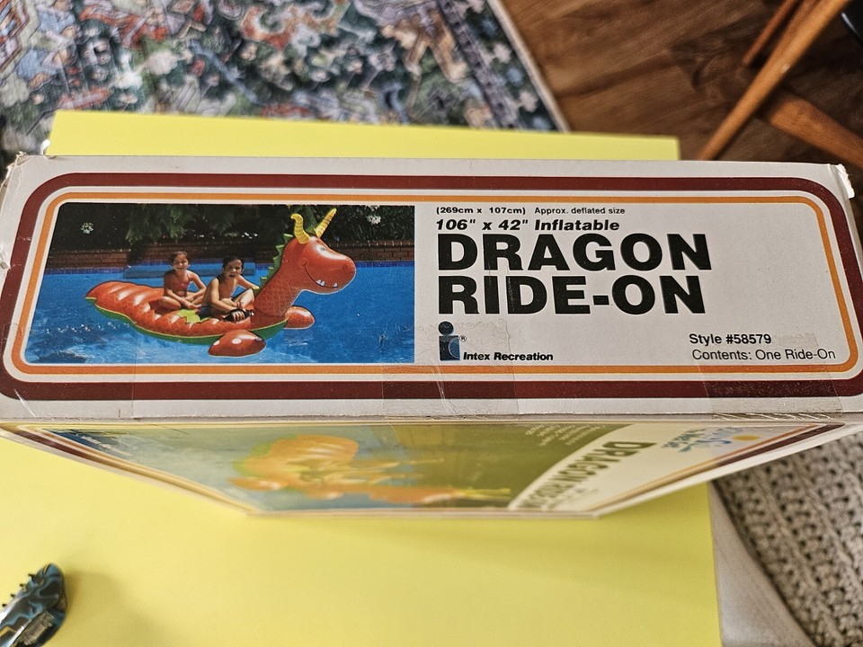 Intex The Wet Set Inflatable Dragon Ride On Toy NIB Rare 1988 | eBay
