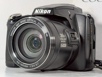 [Exc+3 READ] Nikon COOLPIX P500 12.1 MP BLACK Digital Camera from JAPAN ...